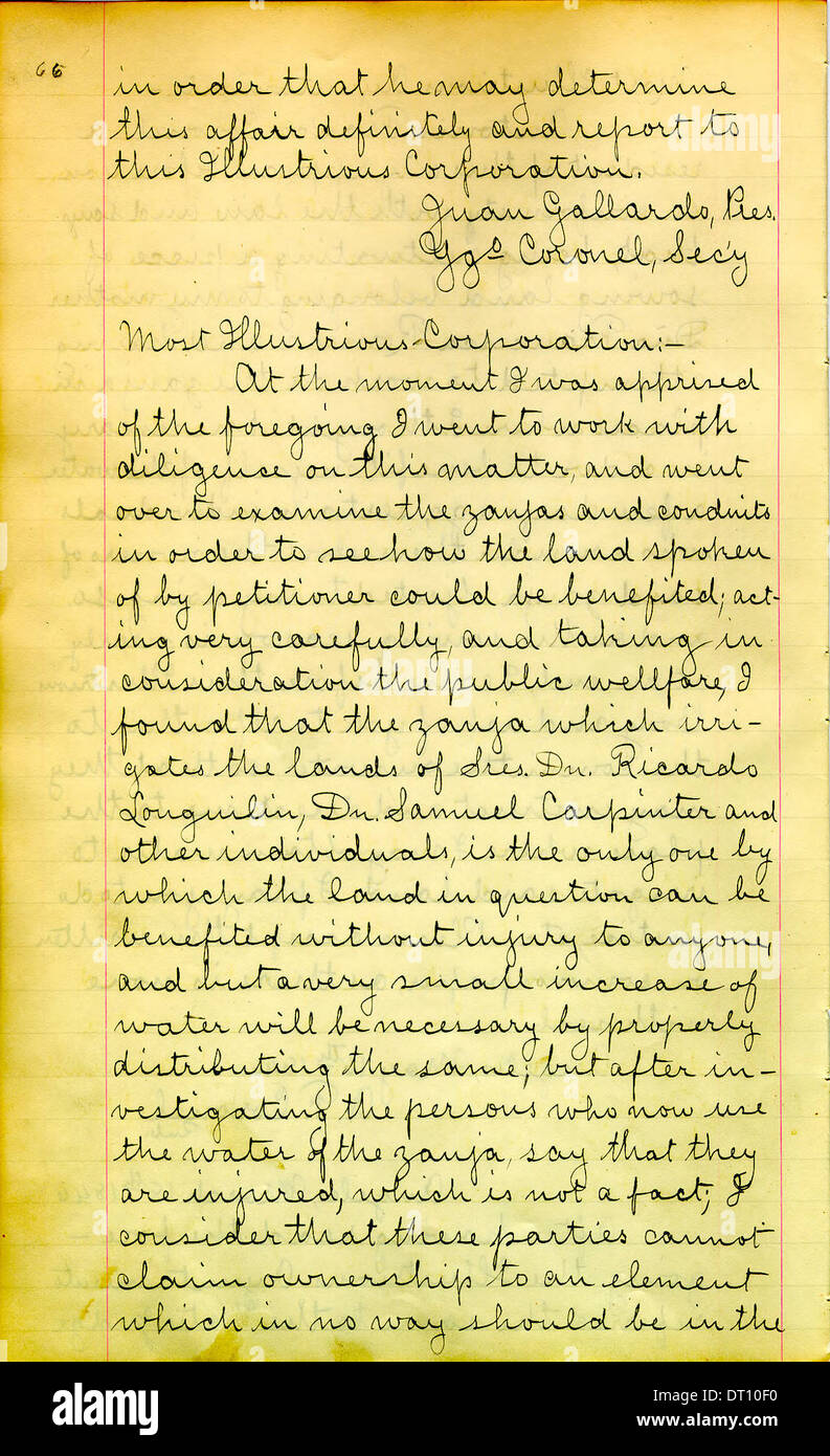 A historical record from 1846 detailing the 'Espediente' of Samuel ...