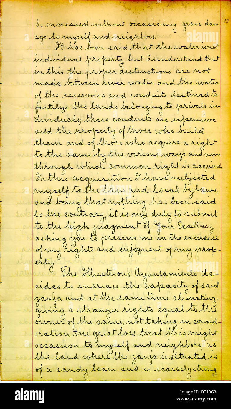 A photograph of the Espediente document related to Samuel Carpenter and ...