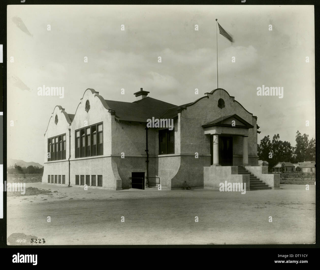 A photograph showing the exterior of the Arlington School in Riverside ...