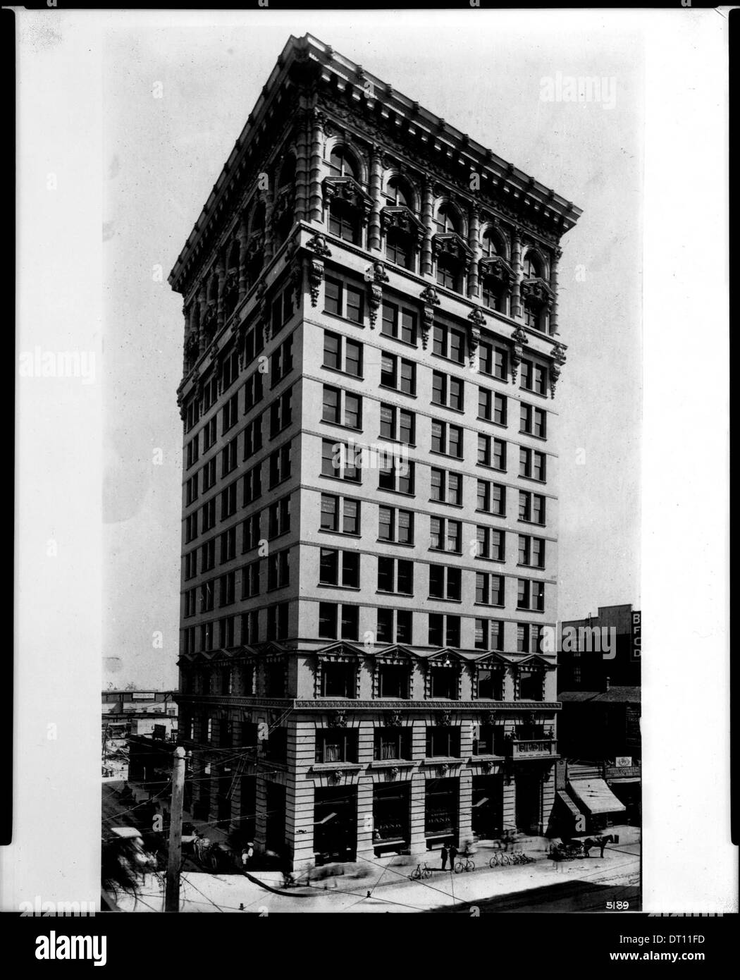 An exterior view of the Braley Building, later known as the Hibernian ...