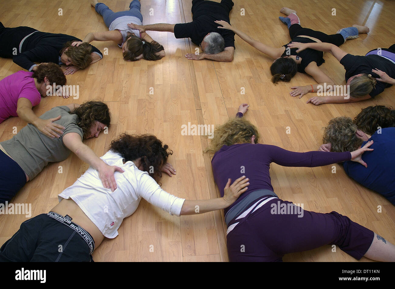 Group of women during gymnastic activity Stock Photo - Alamy