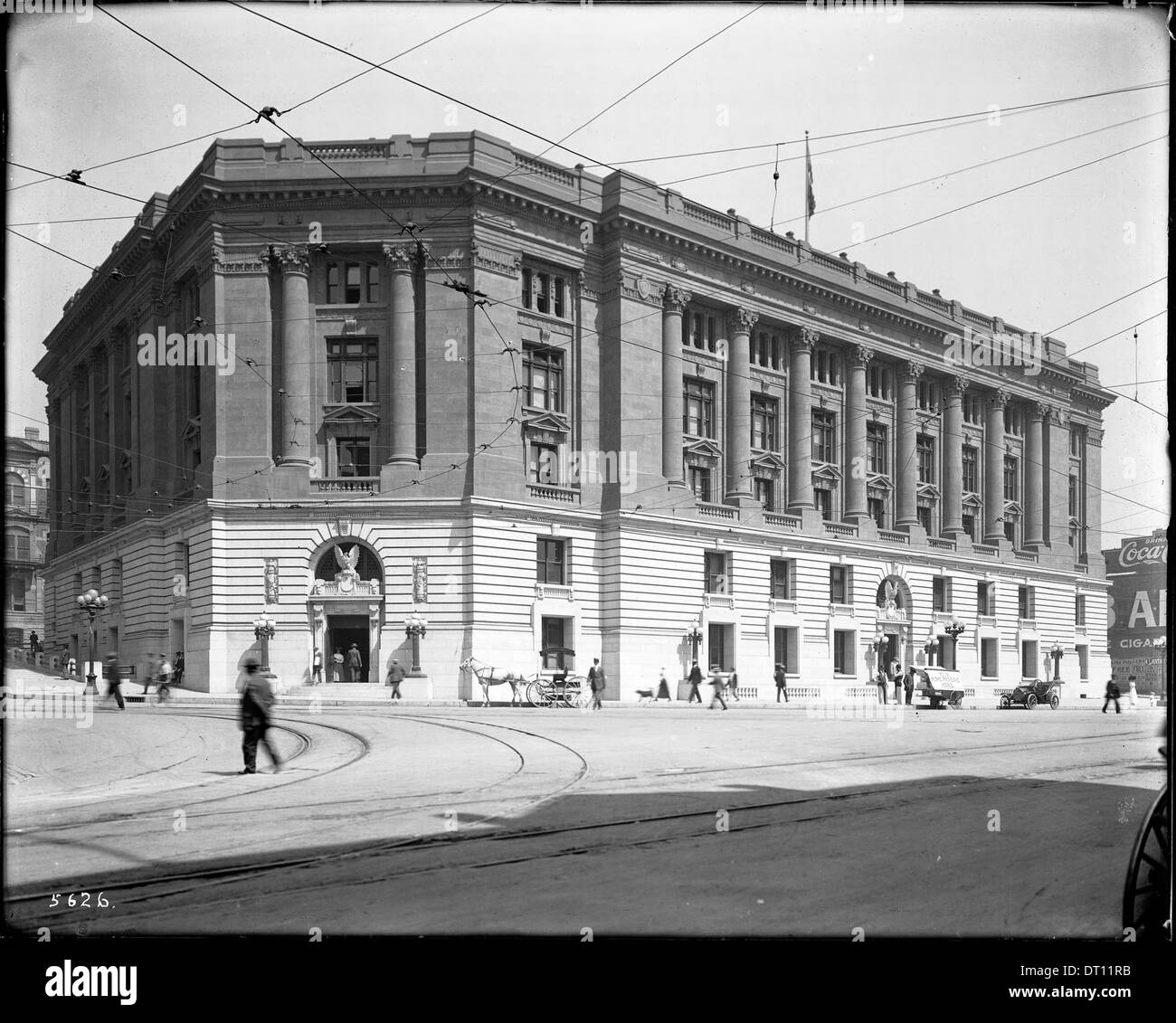 Old federal building and post office Black and White Stock Photos ...