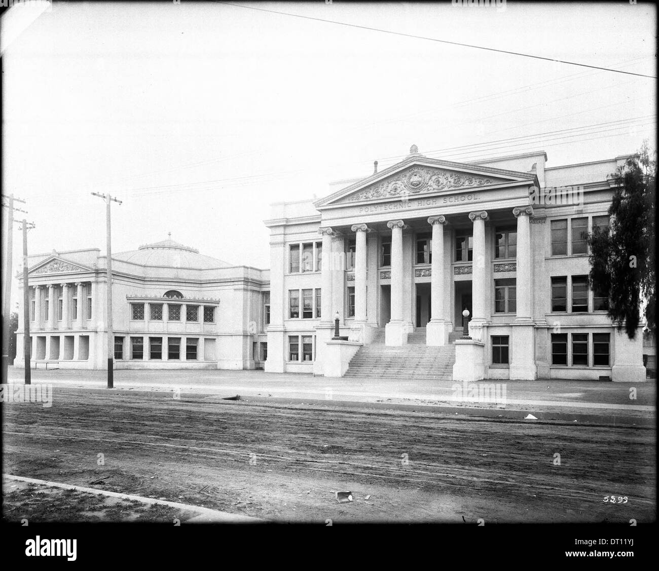 An exterior view of the Polytechnic High School located between ...