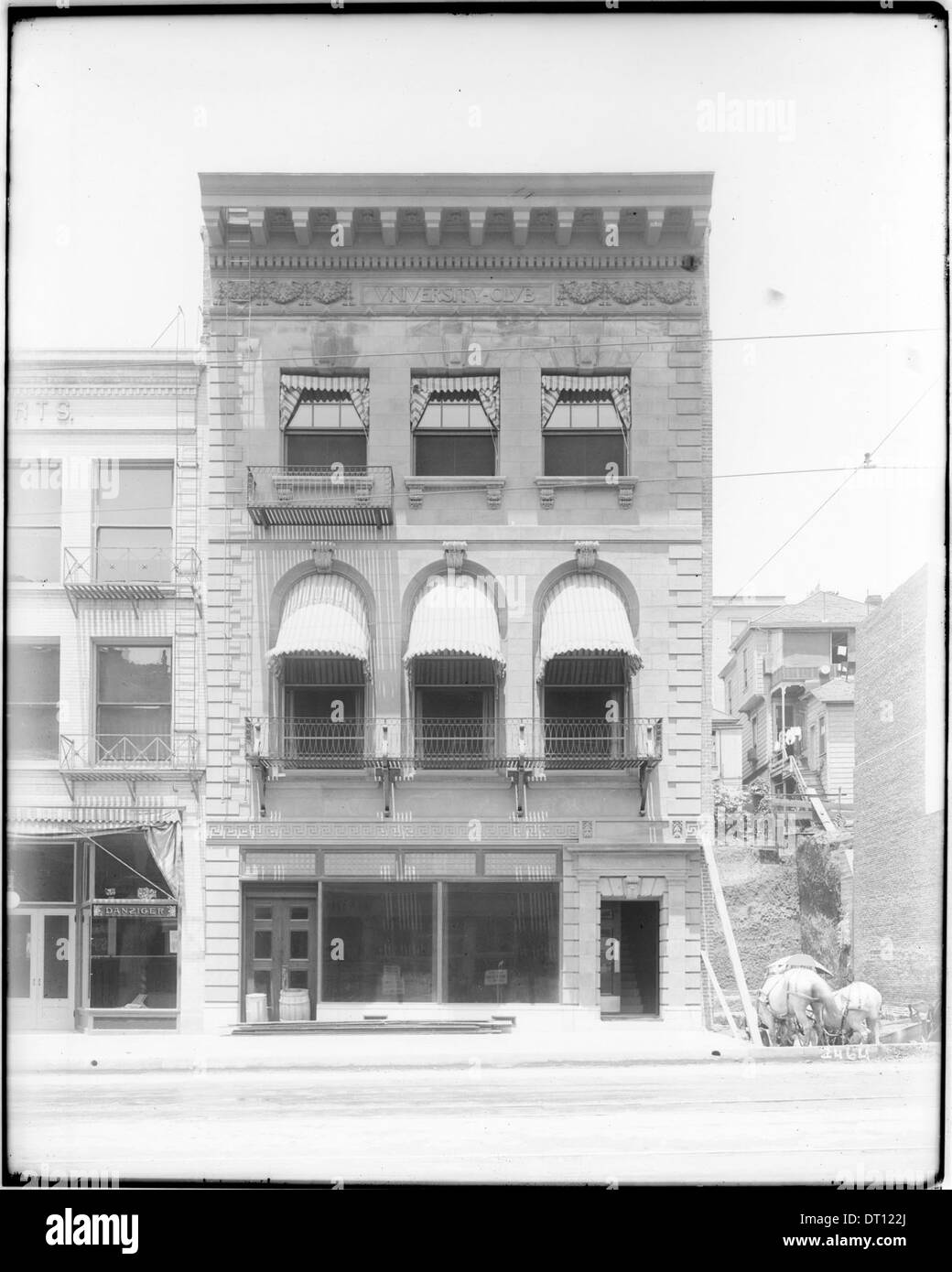 A photograph showing the exterior of the University Club located on the ...