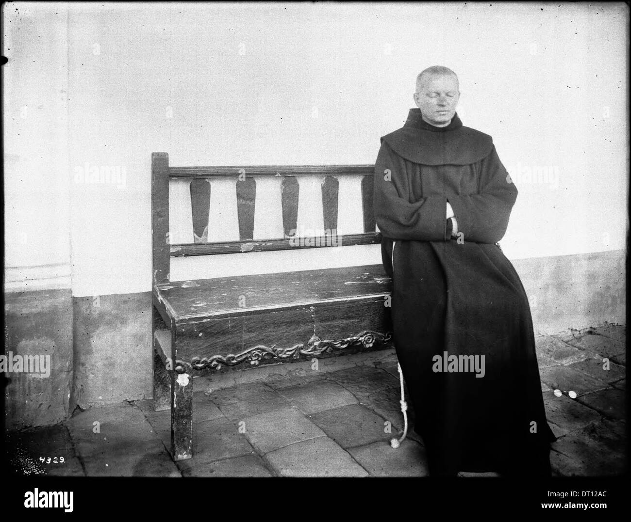 Father Superior Luager Slanter is photographed at Mission Santa Barbara ...