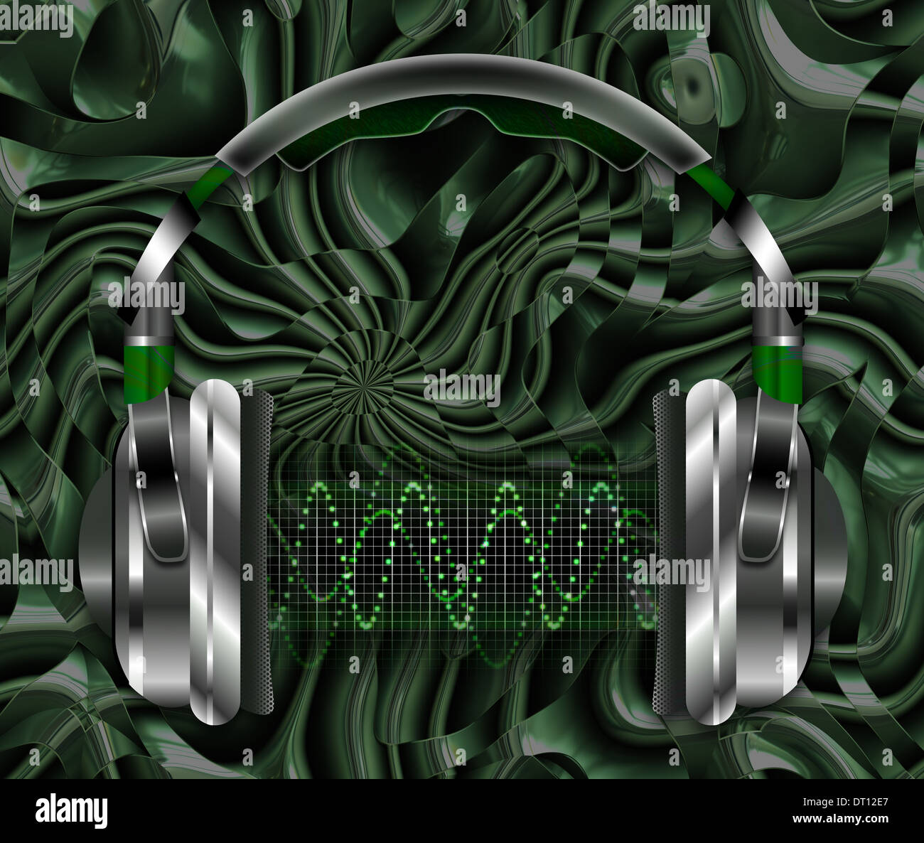Realistic headphones on an abstract background Stock Photo - Alamy