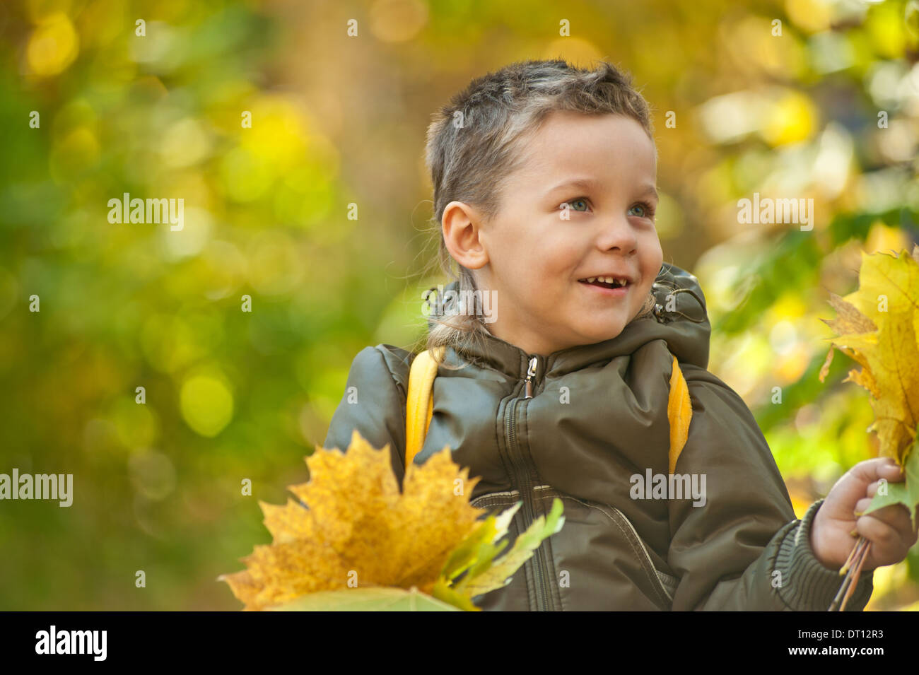 autumn baby boy Stock Photo - Alamy