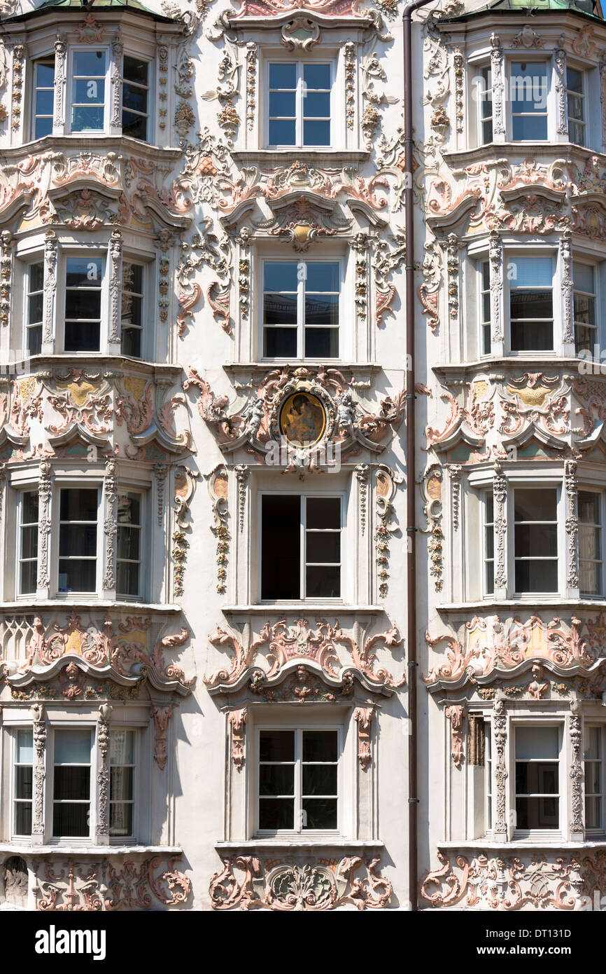 Rococo Baroque style Tyrolean architecture of Holblinghaus in Herzog ...