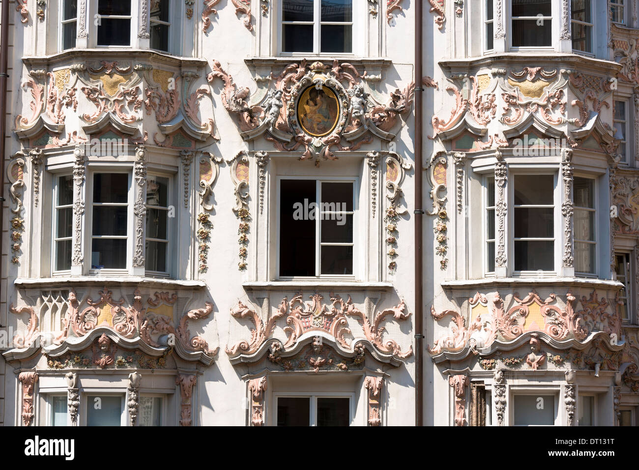 Rococo Baroque style Tyrolean architecture of Holblinghaus in Herzog ...