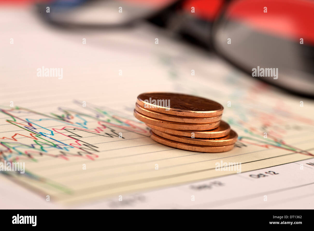 Pennies stack hi-res stock photography and images - Alamy