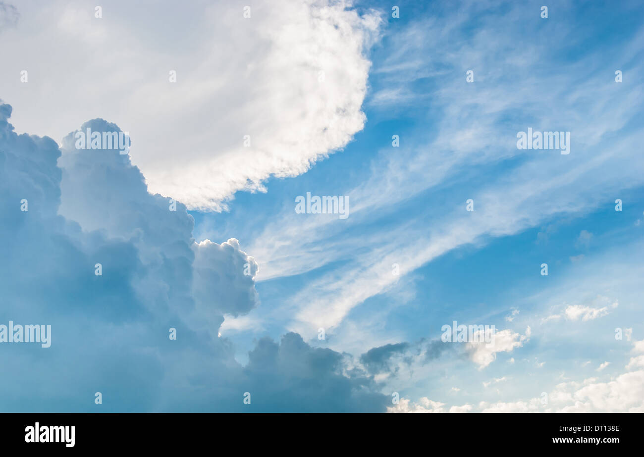 Blue sky and various cloud formations Stock Photo - Alamy
