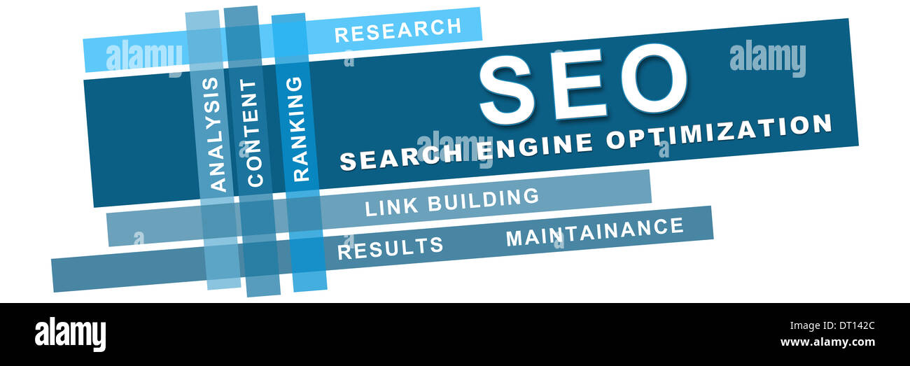 SEO Blue Stripe Background Stock Photo - Alamy