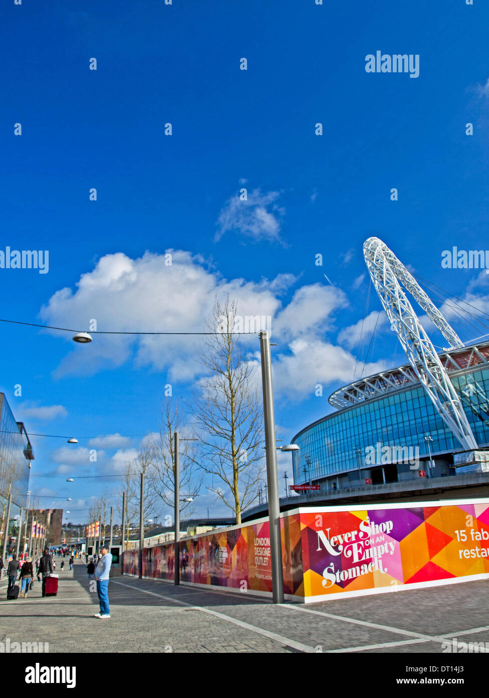 The London Designer Outlet showing the Wembley Stadium, Wembley, London ...