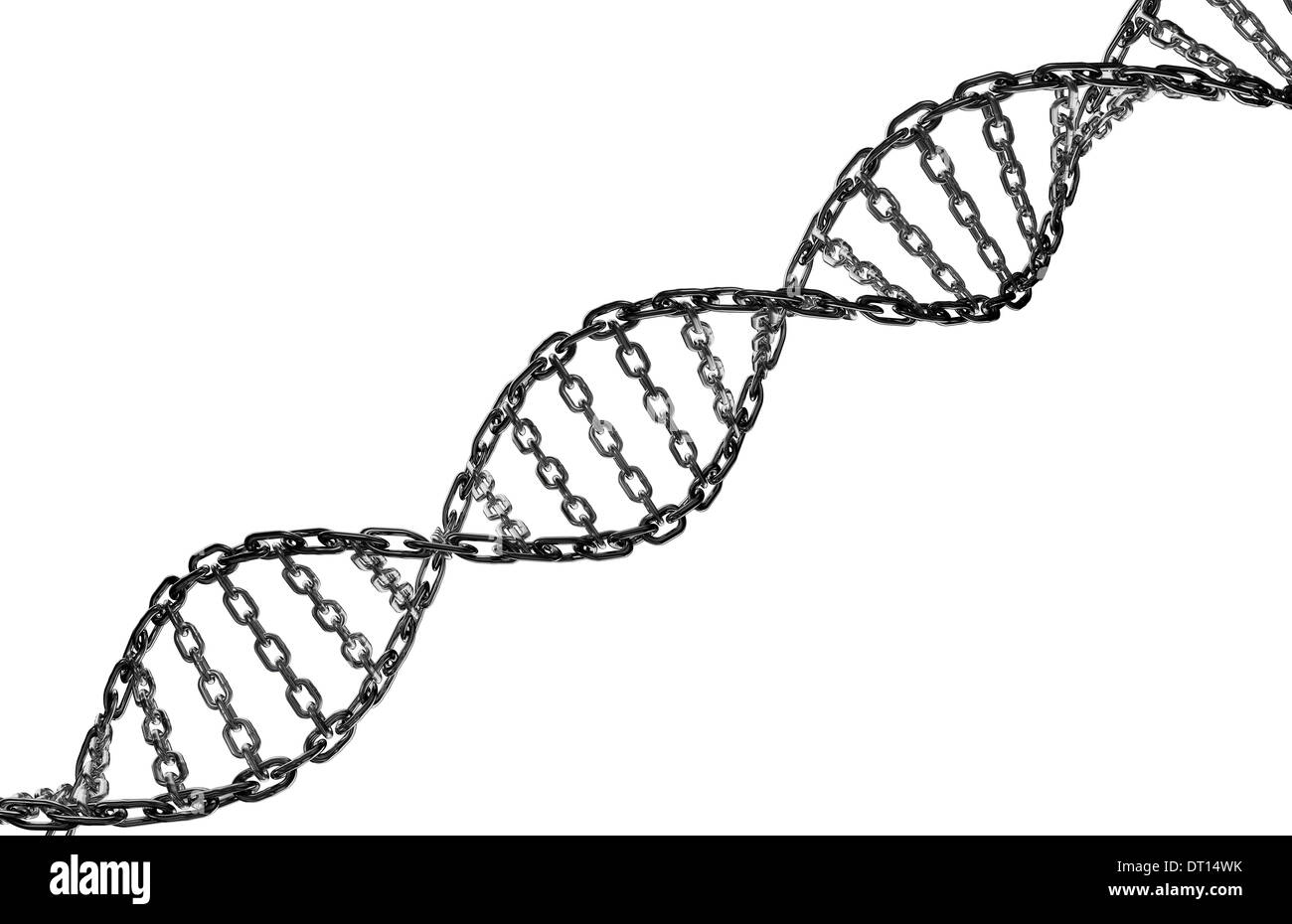 Dna Strand Black and White Stock Photos & Images - Alamy