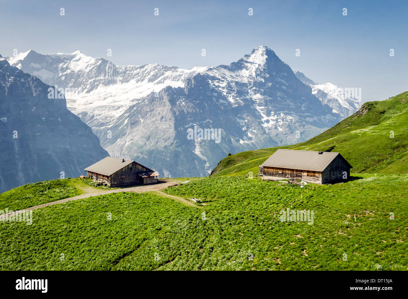 Houses in alps Stock Photo - Alamy