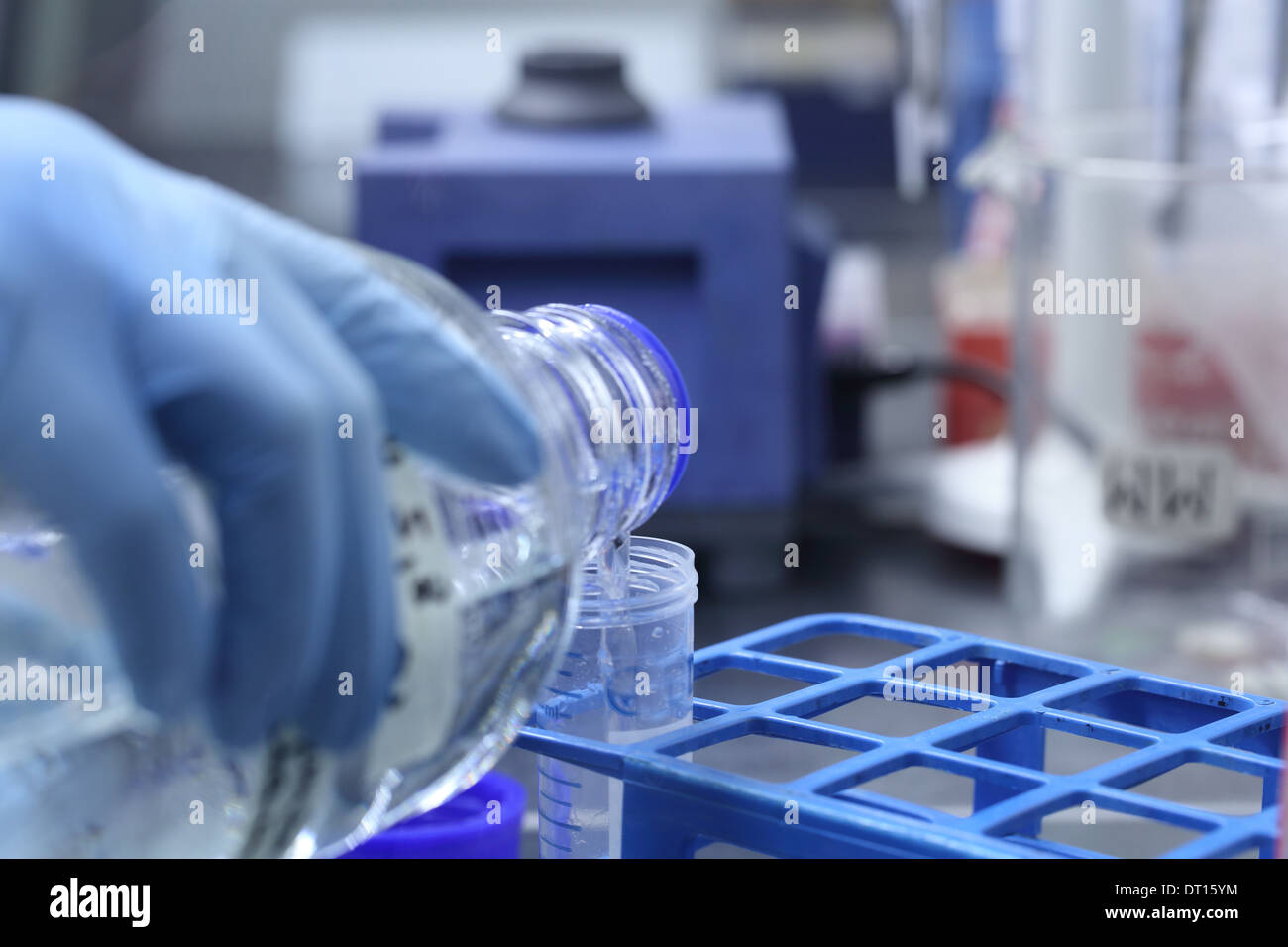 lab tools or work steps in a biological labor of research Stock Photo ...