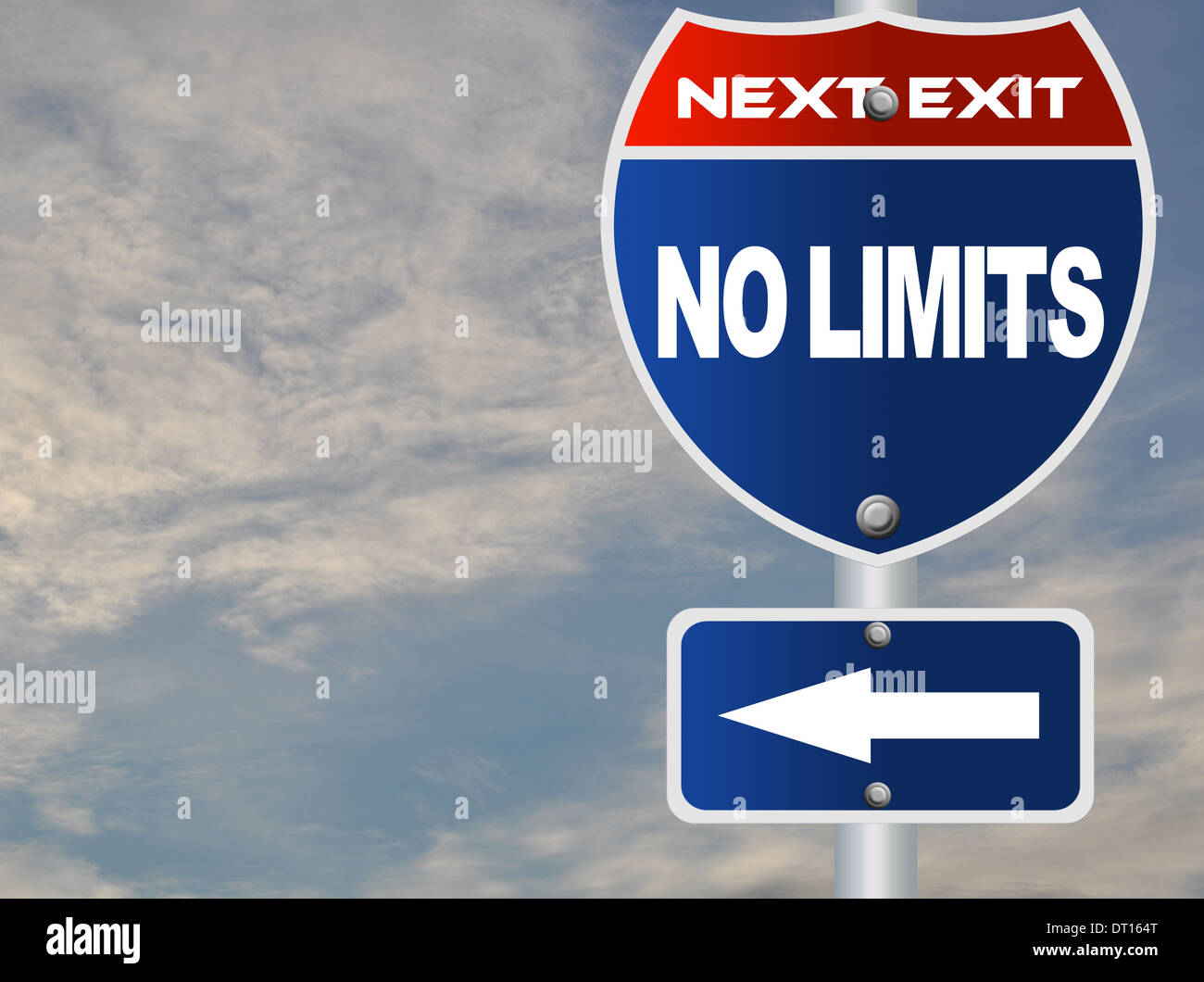 No limits road sign Stock Photo - Alamy