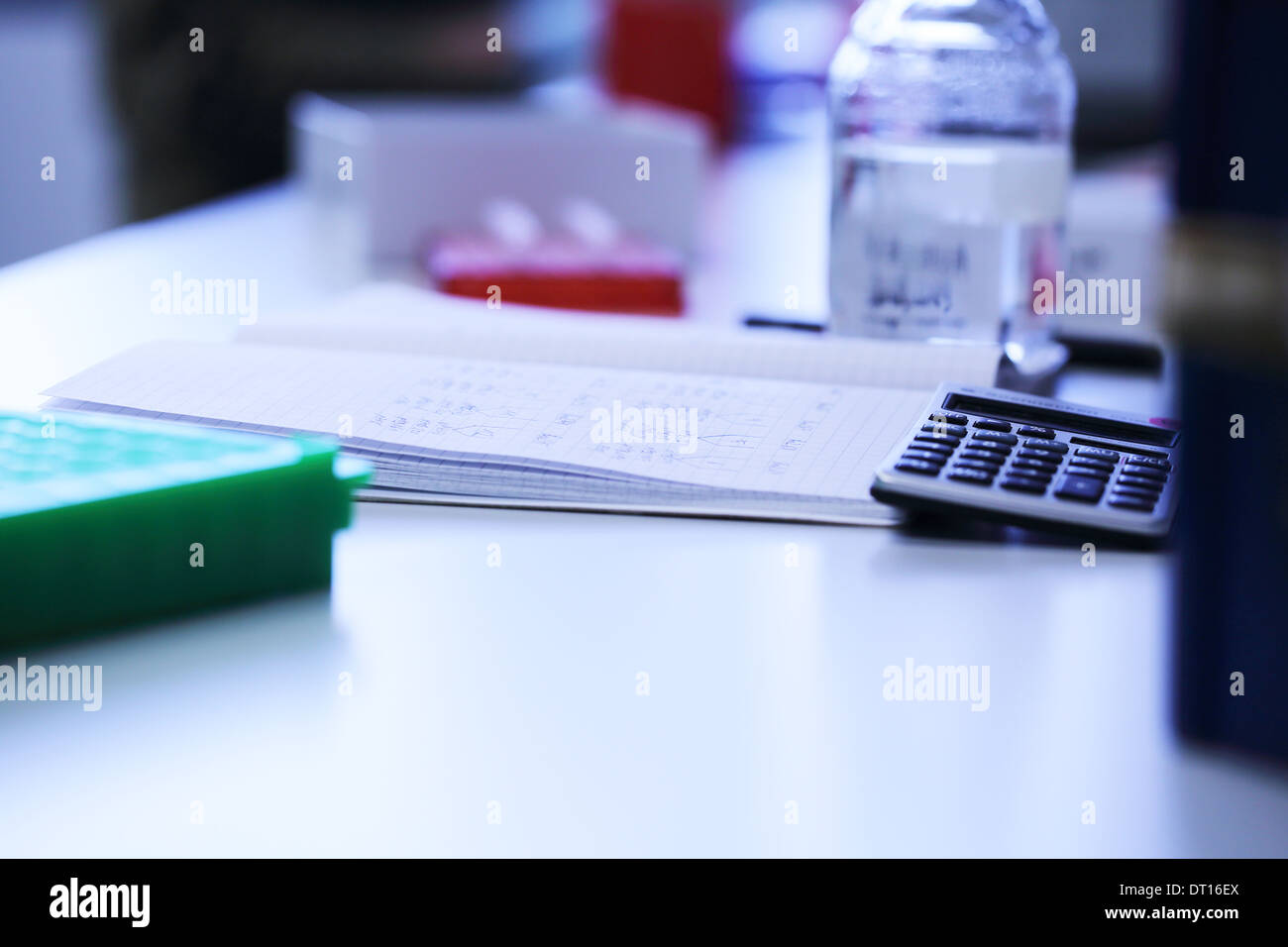 lab tools or work steps in a biological labor of research Stock Photo ...