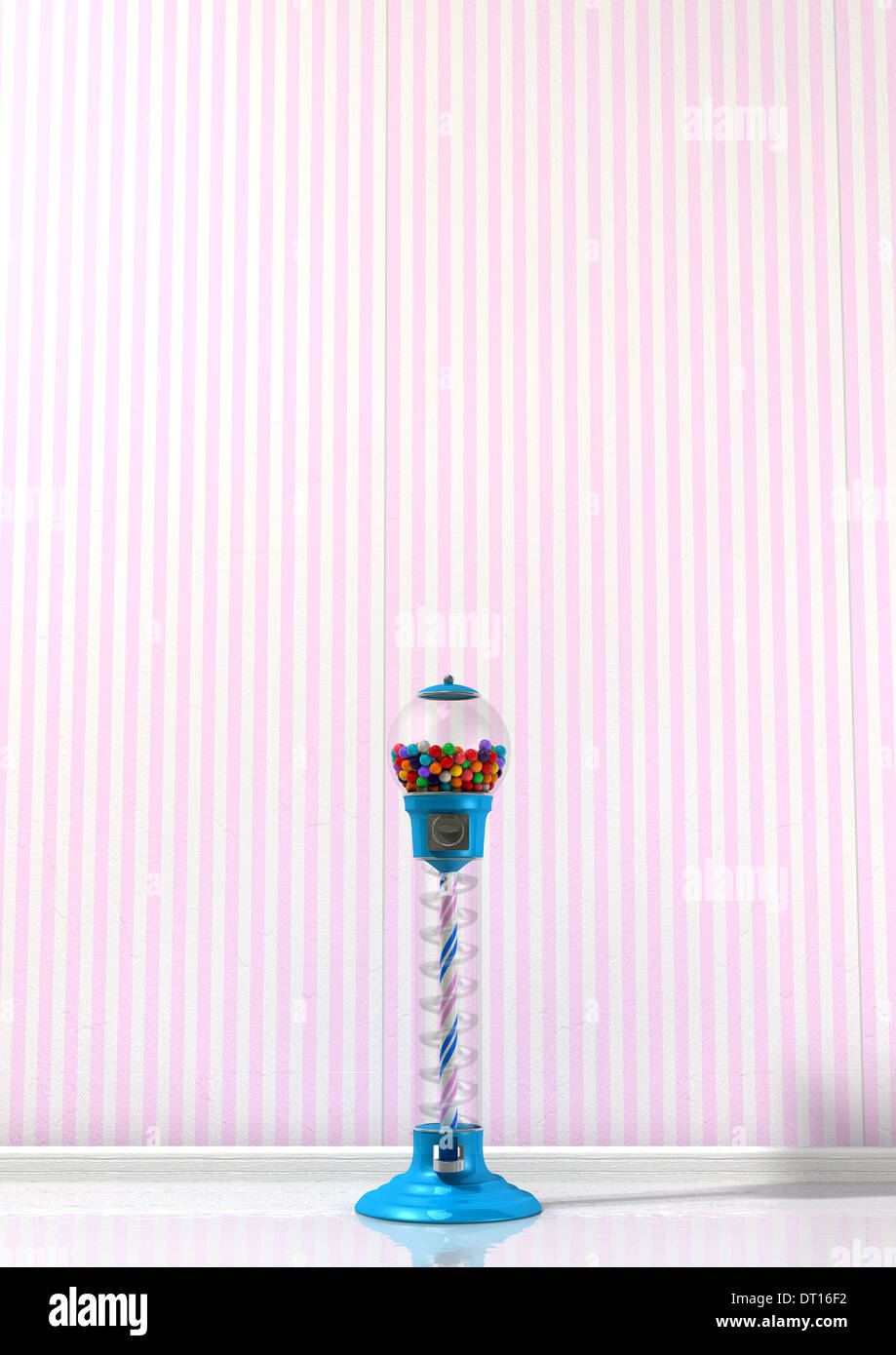 A Regular Blue Vintage Gumball Dispenser Machine Stock Photo Alamy