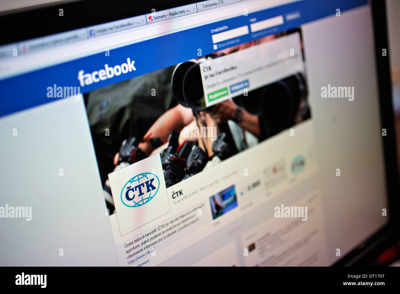 Facebook, internet, social network, screen Stock Photo - Alamy