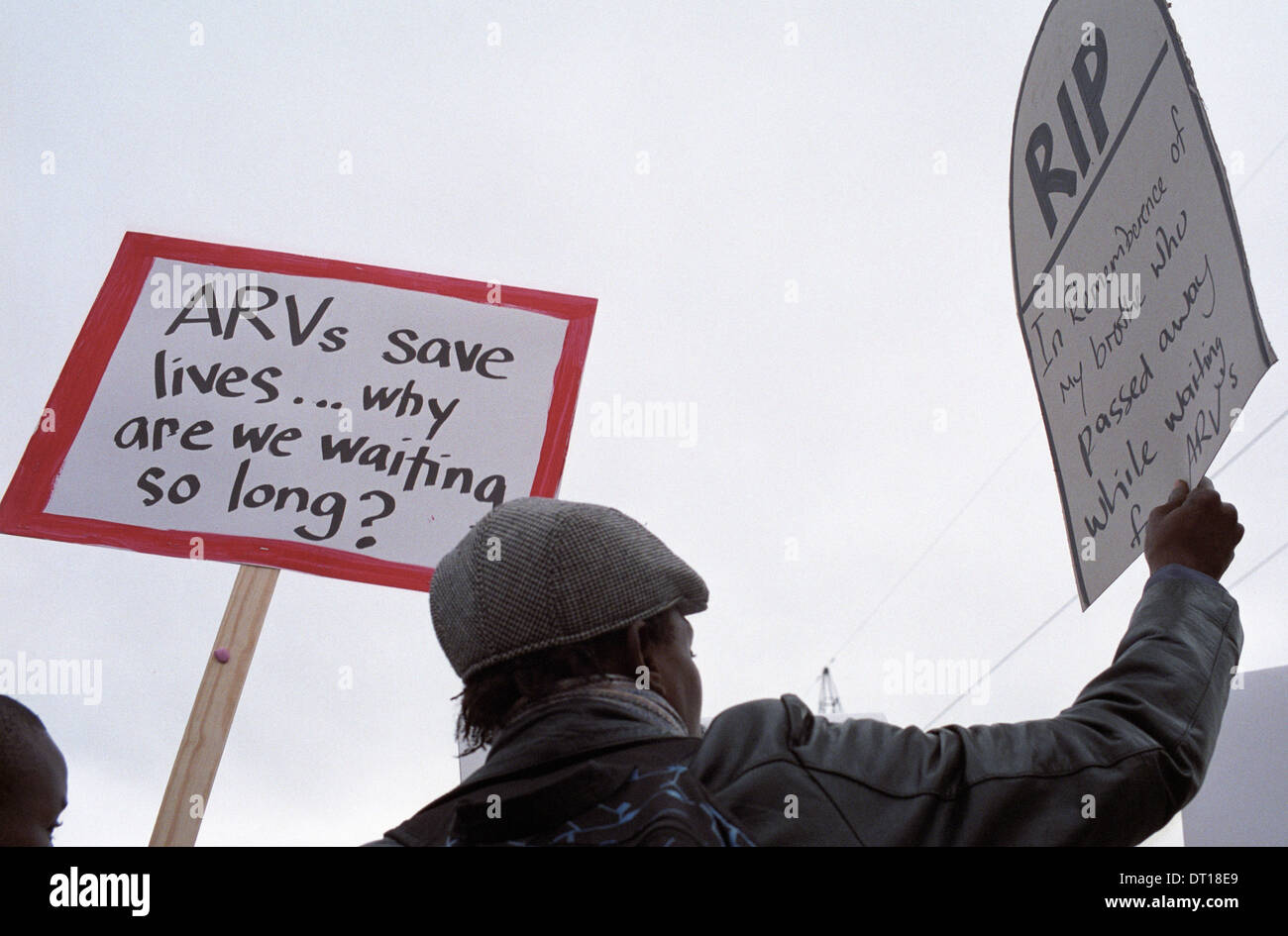 HIV/AIDS vigil outside the Edendale Hospital in Pietermaritzburg ...