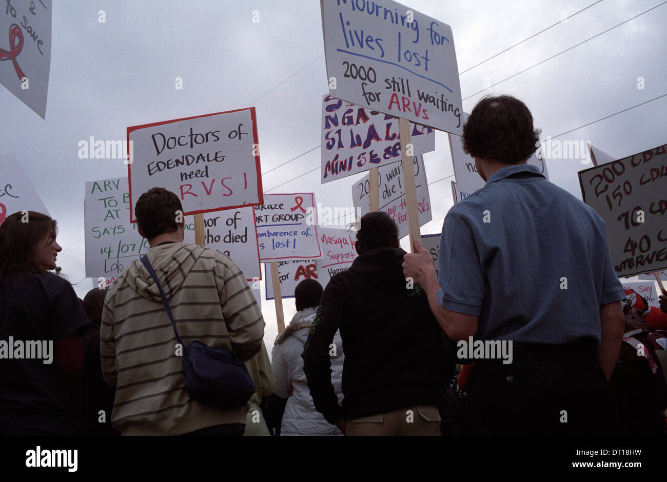 HIV/AIDS vigil outside the Edendale Hospital in Pietermaritzburg ...