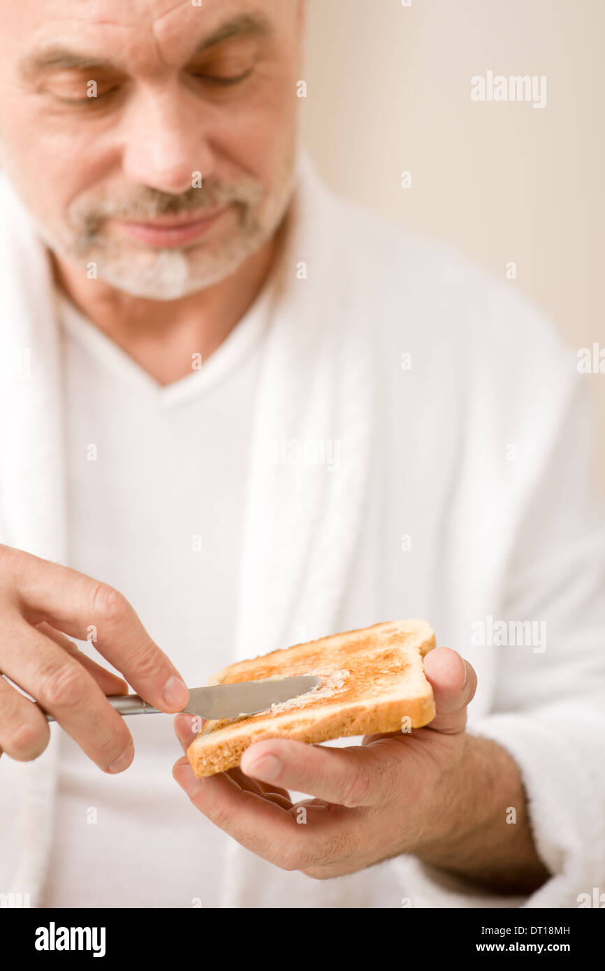 Man toast spread hi-res stock photography and images - Alamy