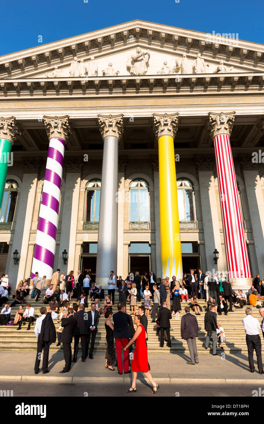 Operagoers at Bavarian State Opera house, Bayerische Staatsoper, in Max ...