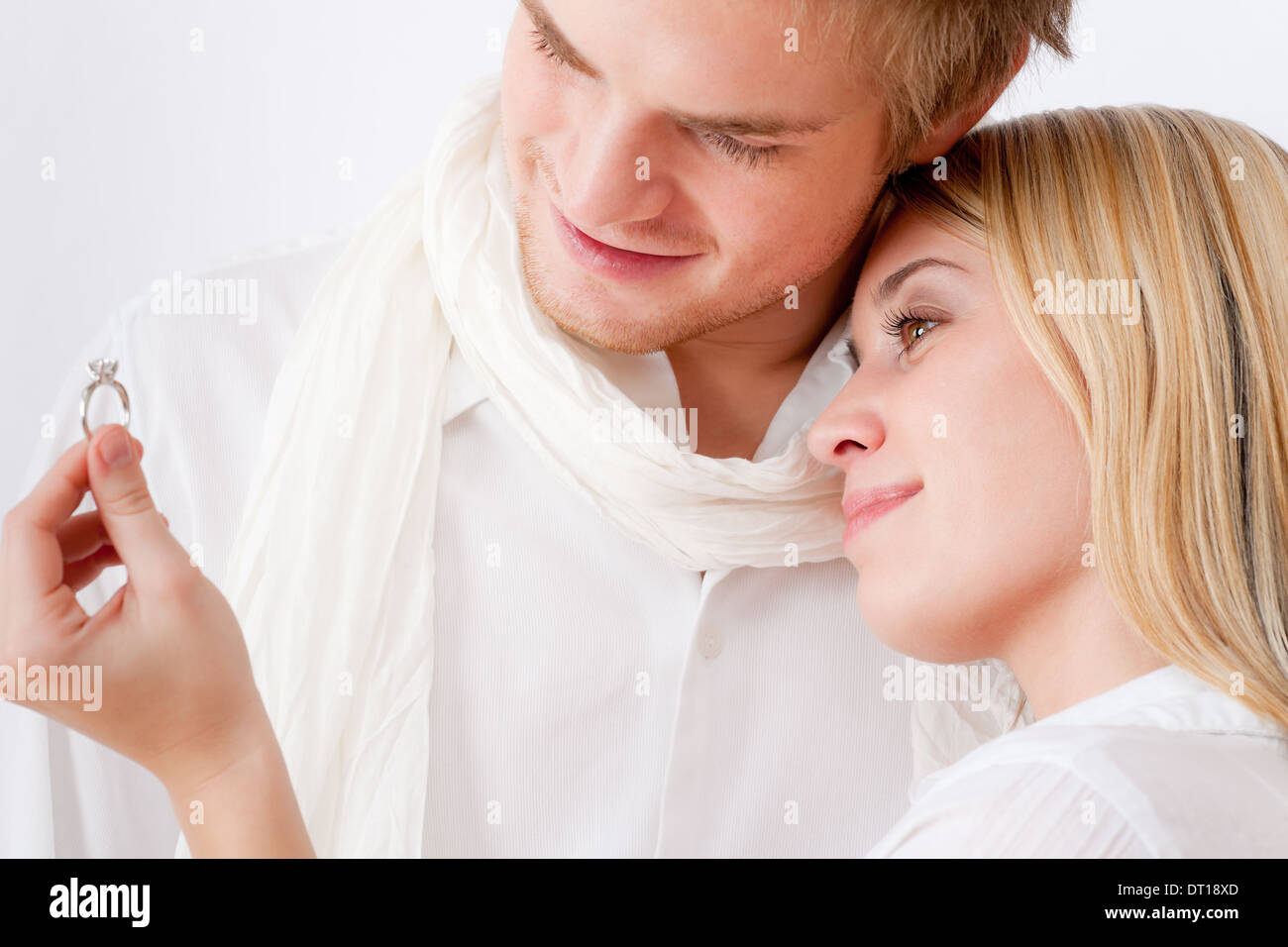 Couple engagement ring relax hi-res stock photography and images - Alamy