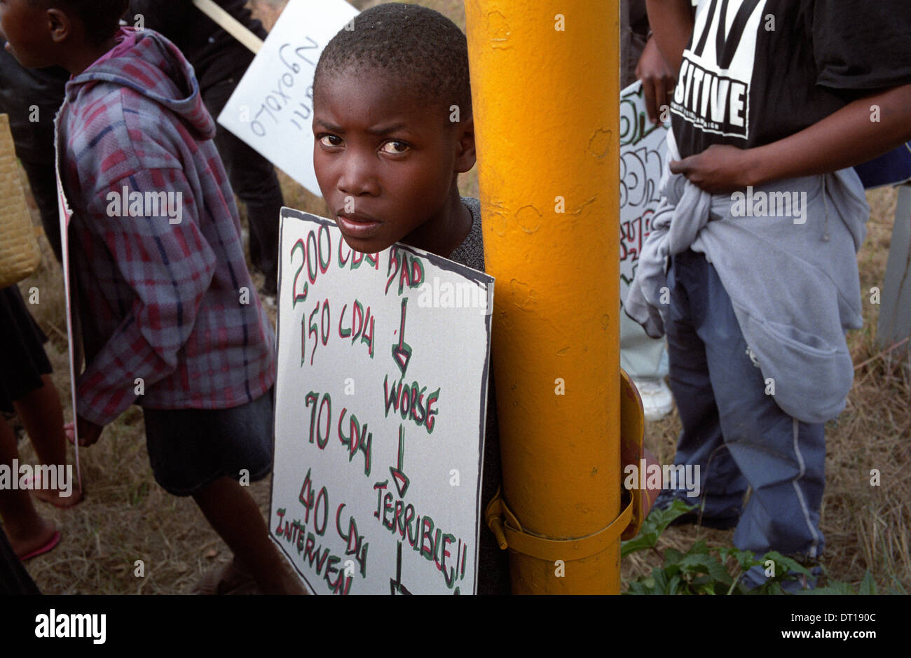 HIV/AIDS vigil outside the Edendale Hospital in Pietermaritzburg ...