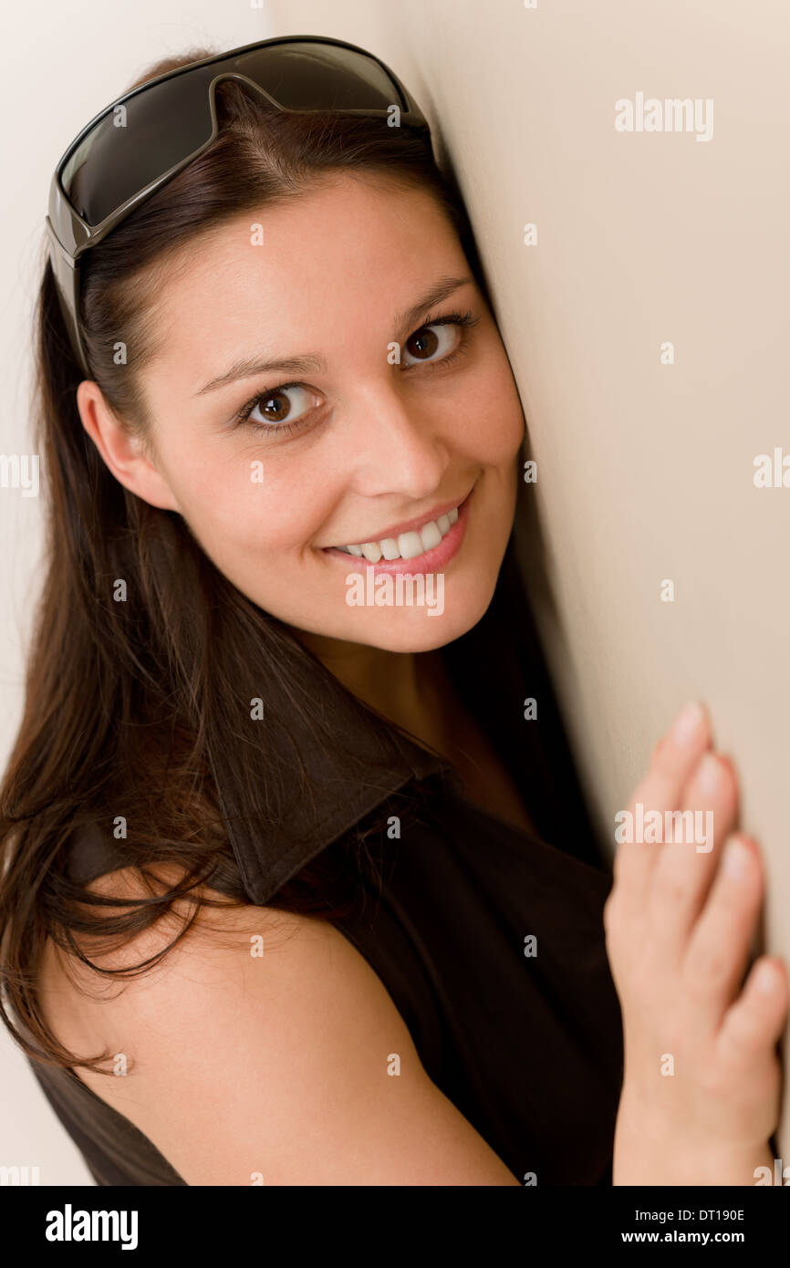 Designer glasses - fashion woman portrait Stock Photo - Alamy