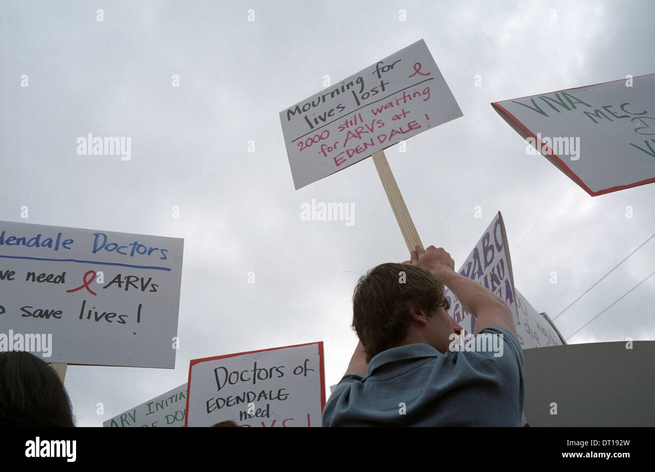 HIV/AIDS vigil outside the Edendale Hospital in Pietermaritzburg ...