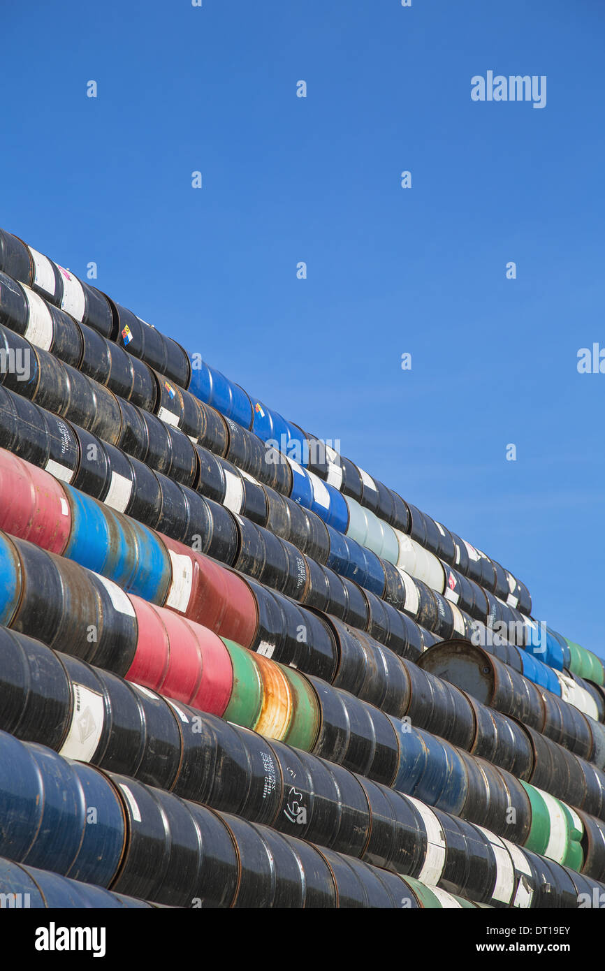 Oil barrels stacked usa hi-res stock photography and images - Alamy
