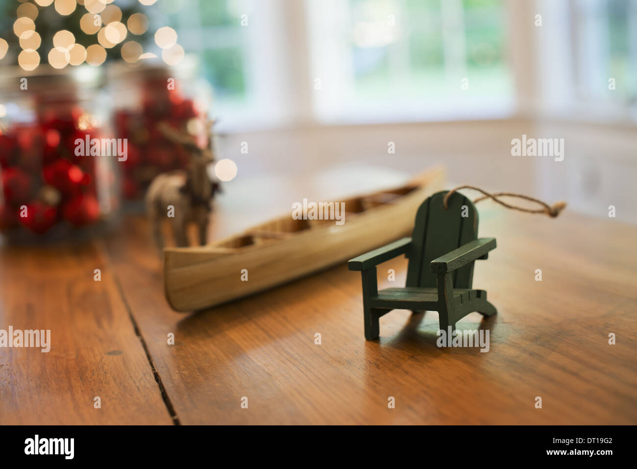 Woodstock New York USA Christmas Decorations table handmade wooden ...