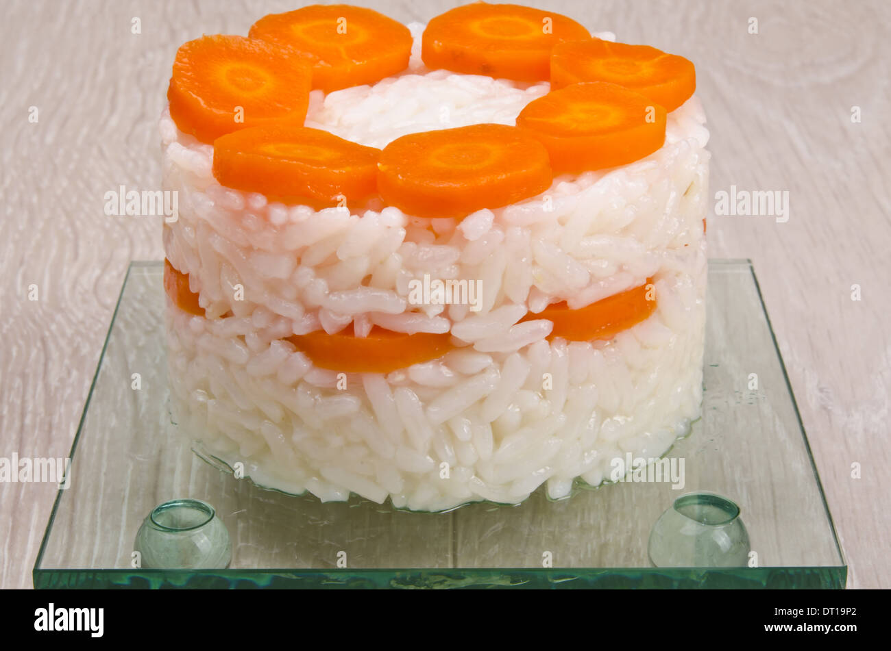 White rice with carrots Stock Photo - Alamy