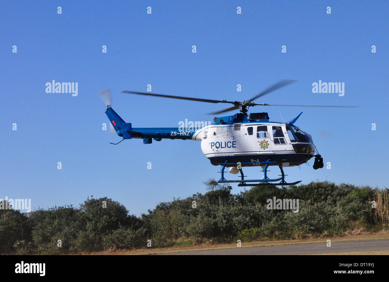 South African Police Helicopter. Verginia Air Show JULY 2010 DURBAN ...