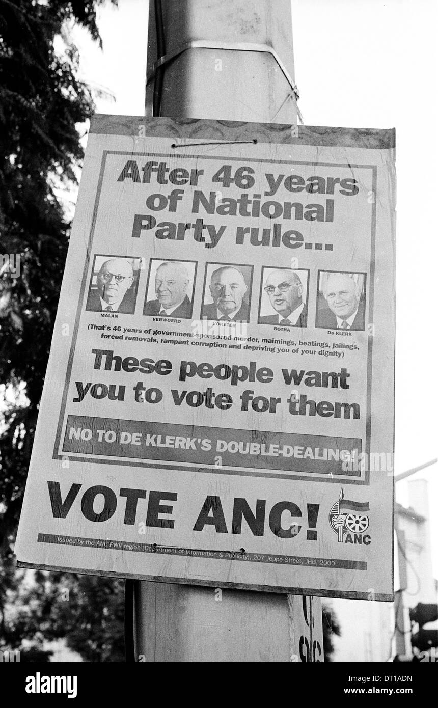 ELECTION POSTERS. ANC, NP, DP and PAC election posters of the first ...