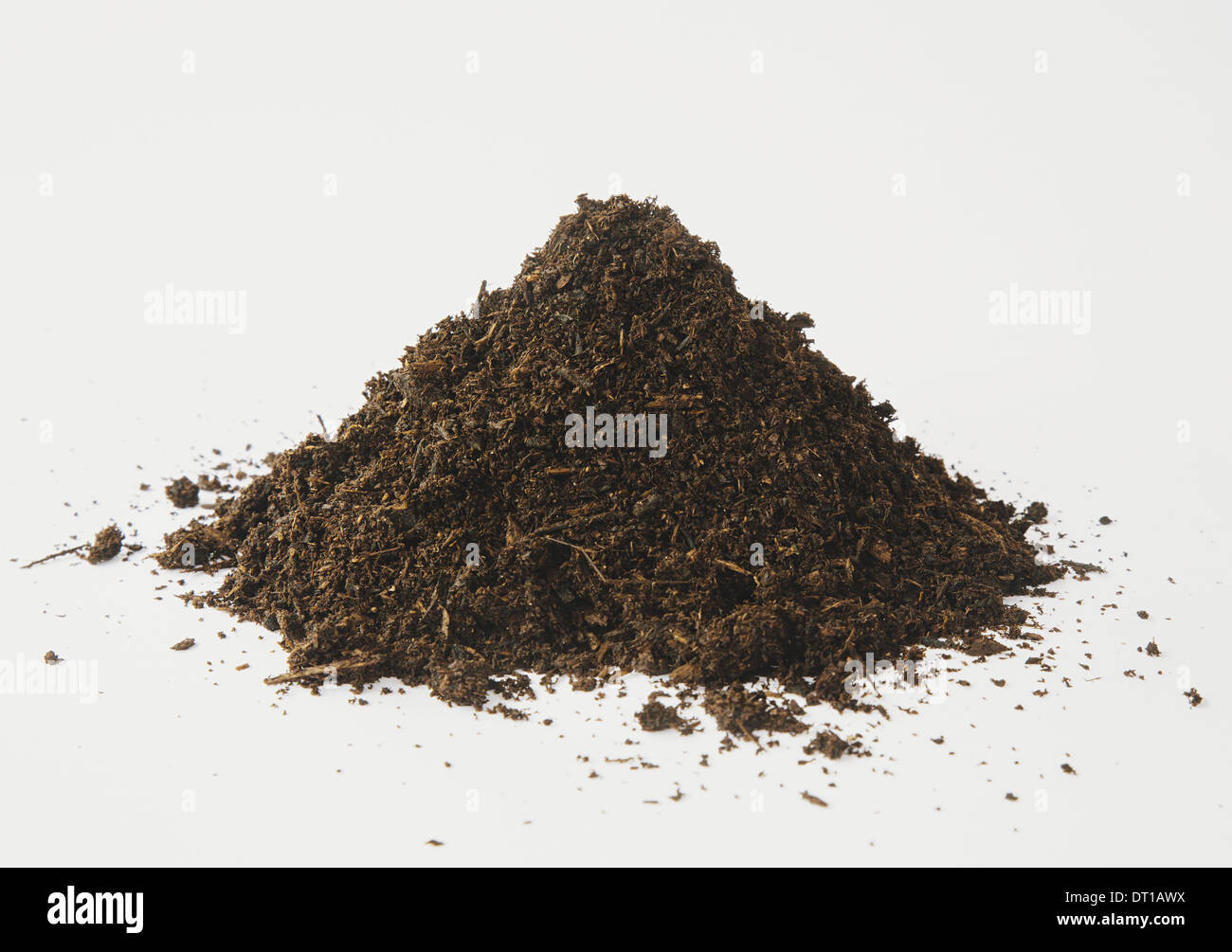 Seattle Washington USA pile of organic compost on white background ...