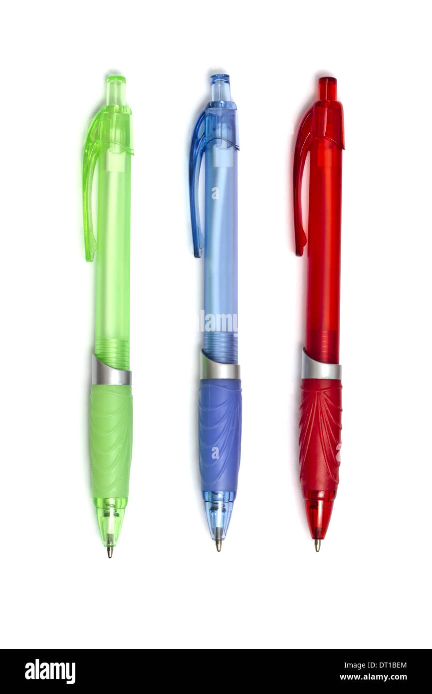 colorful ball point pens Stock Photo - Alamy