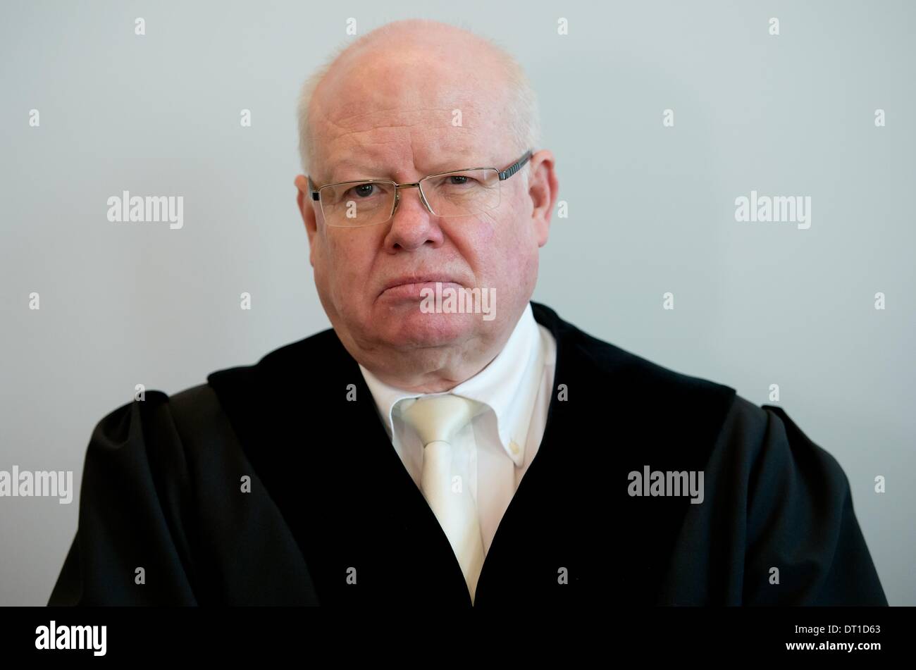 Munich, Germany. 06th Feb, 2014. Presiding judge Guido Kotschy sits in ...