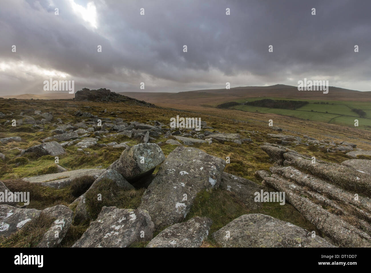 The rocky Tors on Belstone Common, Dartmoor, Devon England, UK Stock ...