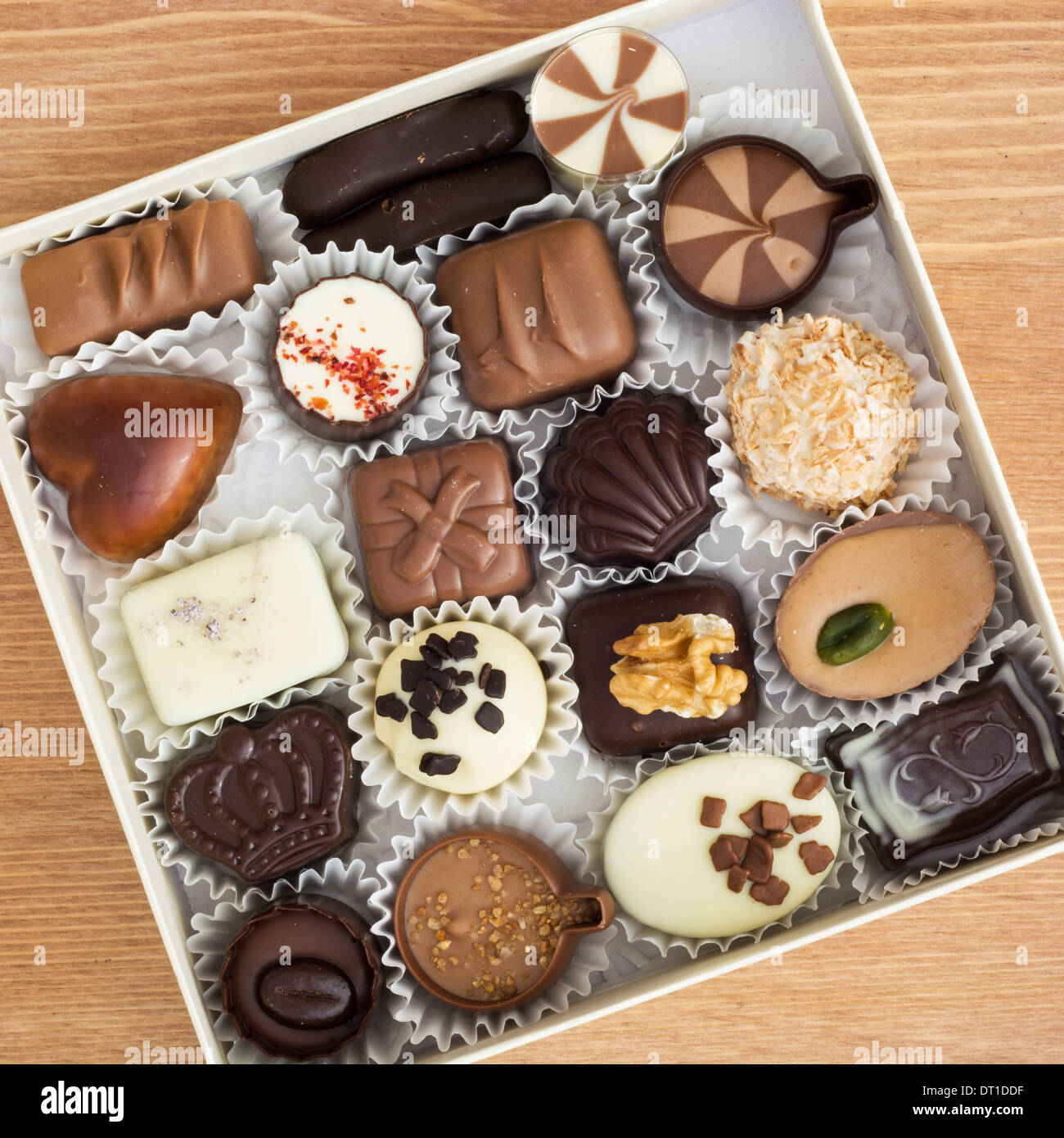 Luxury chocolate bonbons in a box Stock Photo - Alamy