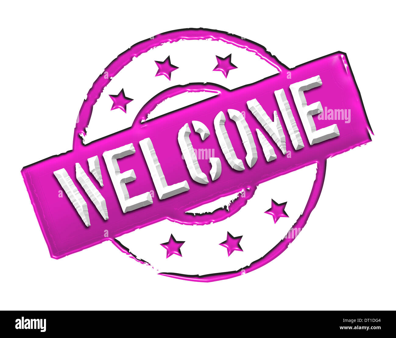 Welcome - Pink Stock Photo - Alamy