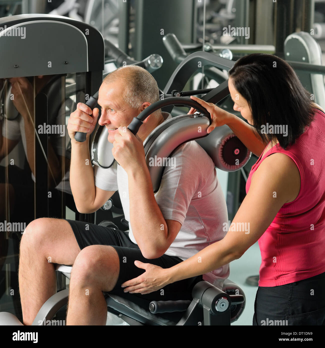 Mature man personal trainer hi-res stock photography and images - Alamy