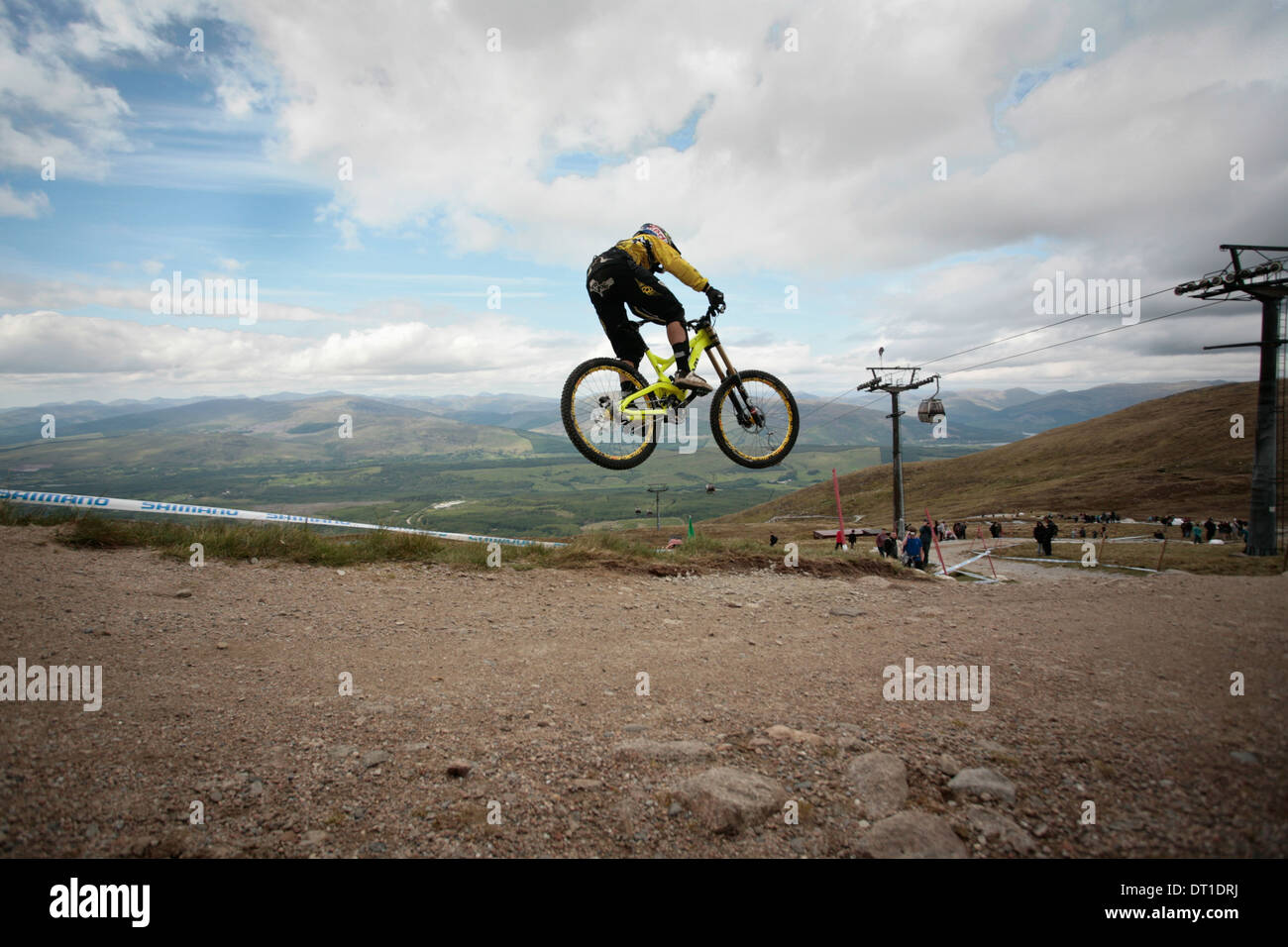 UCI World Cup Downhill mountain bike racing at Fort William, Scotland Stock Photo - Alamy