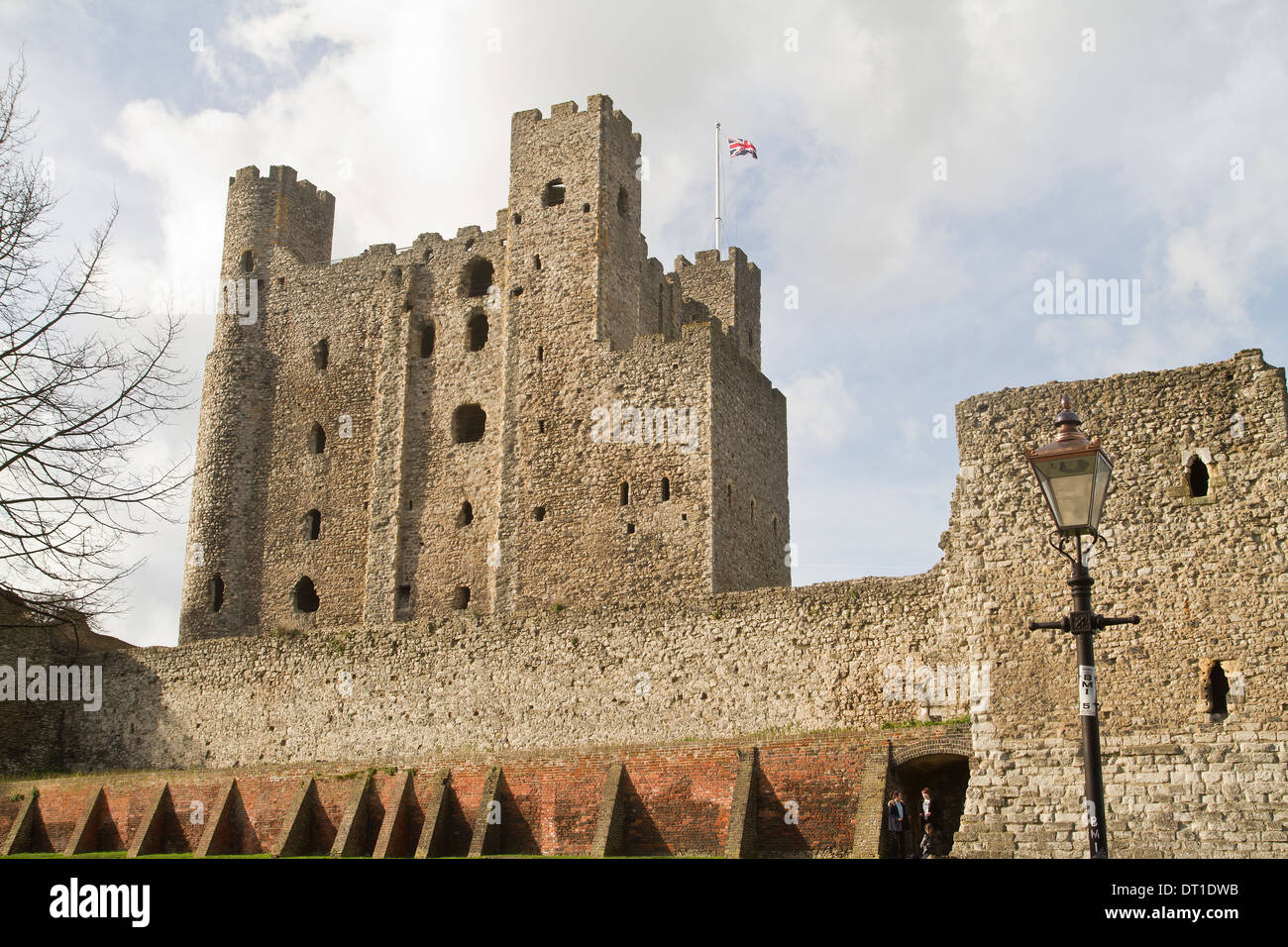 Rochester Castle in Rochester Kent United Kingdom in Winter Stock Photo ...