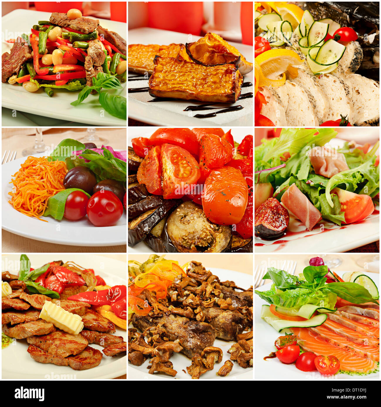 Collage with meals Stock Photo - Alamy