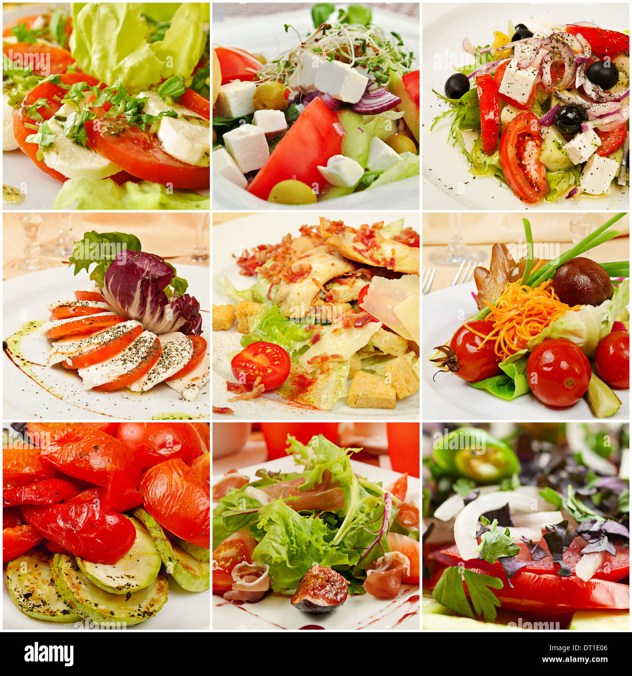 Collage with meals Stock Photo - Alamy