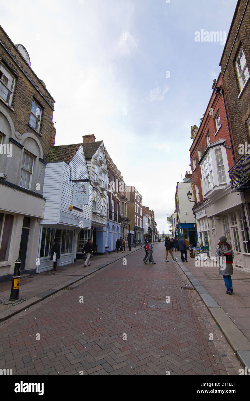 Rochester High Street in Kent United Kingdom in Winter Stock Photo - Alamy