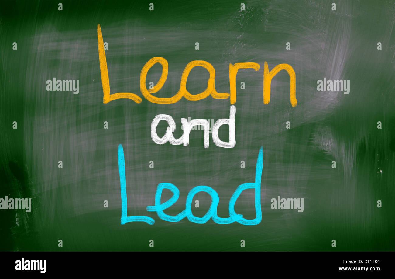 Learn And Lead Concept Stock Photo - Alamy